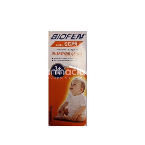 Biofen pentru Copii 100mg/5ml 100ml susp orala Biofarm