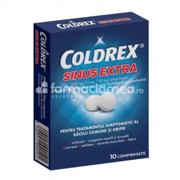 Coldrex Sinus Extra 500mg/3mg/50mg, 10 comprimate Sanosan