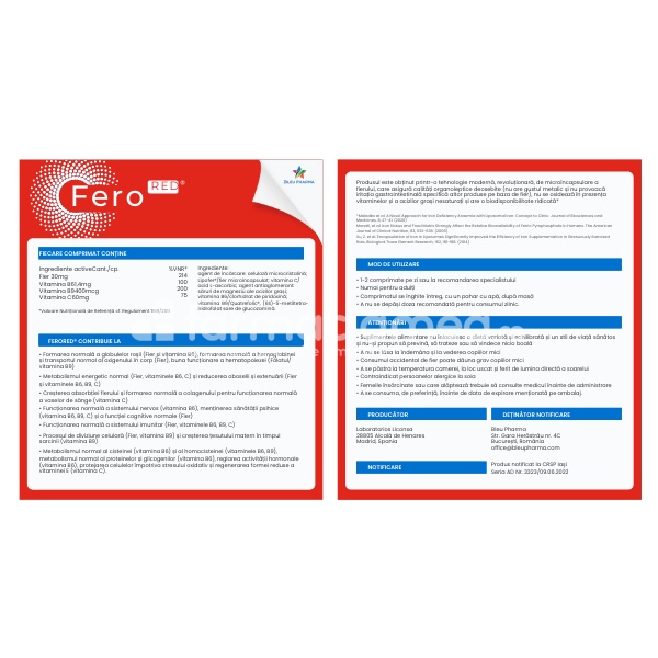 FeroRed x 30cpr Bleu Pharma