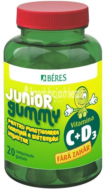 Beres Vitamina C + D3 Junior Gummy x 20cpr gumate
