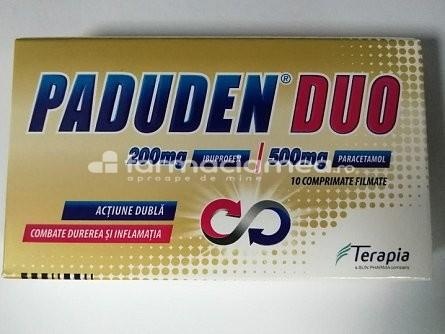 Paduden Duo 200mg/500mg x 10cpr film Terapia RO