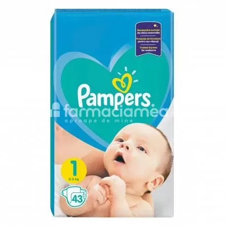 PAMPERS 1 scutec New Baby 2-5kg, 43buc