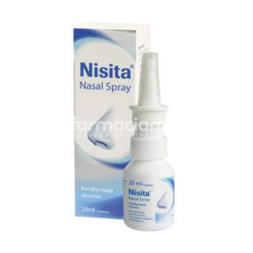 Nisita spray nazal, indicat pentru mucoasa nazala uscata, 20ml, Vedra