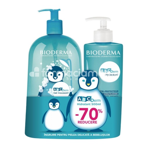 Bioderma ABC Derm Gel spumant x 1000 ml + ABC Derm Lapte hidratant x ...