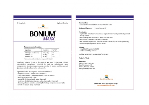 Bonium Maxx, 30 comprimate, Sun Wave Pharma