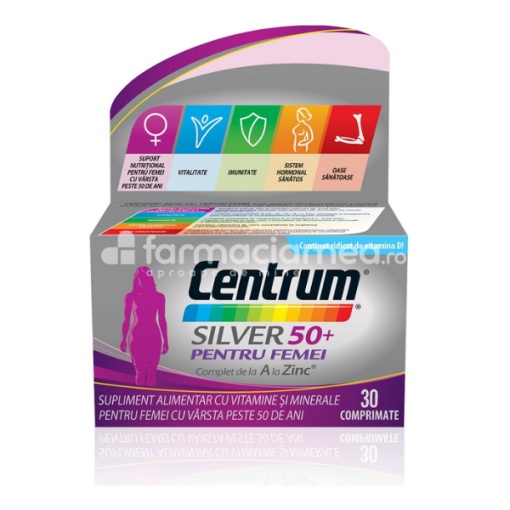 Centrum Silver 50+ pt Femei x 30cpr film Gsk