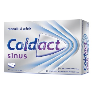 Coldact Sinus 500mg/30mg, contine paracetamol si clorhidrat de ...