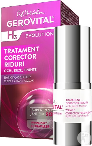 Gerovital H3 Evolution Tratament Corector Riduri Ochi/Buze/Frunte 15ml
