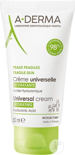 A-Derma Cremă Universală Hridatantă Cu Acid Hialuronic Piele Fragilă 50ml