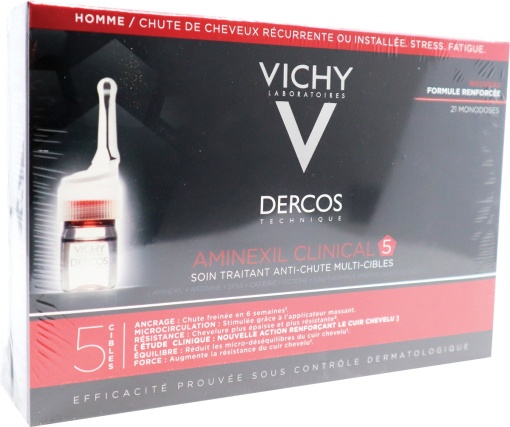 Vichy Dercos Aminexil Clinical 5 Pentru Bărbați 21 Fiole