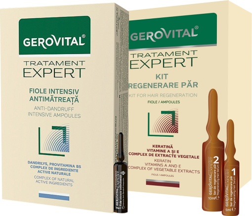 Pachet Mix&Match Gerovital Tratament Expert Fiole Intensiv Antimătreață ...
