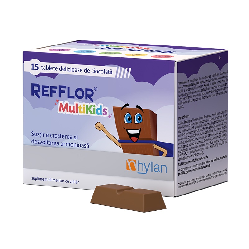 Refflor Multikids, 15 tablete, Hyllan | Farmacom