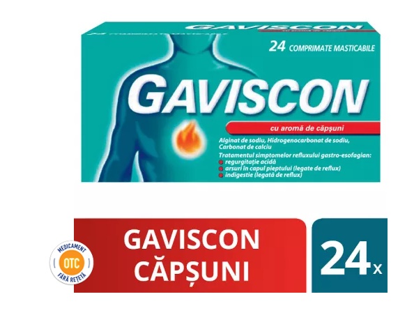 GAVISCON CAPSUNI * 24 COMPRIMATE MASTICABILE RECKIT