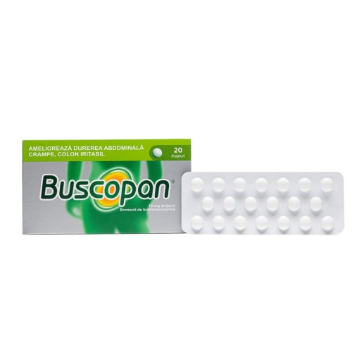 Buscopan, 10 mg, 20 drajeuri, Sanofi | Farmacom