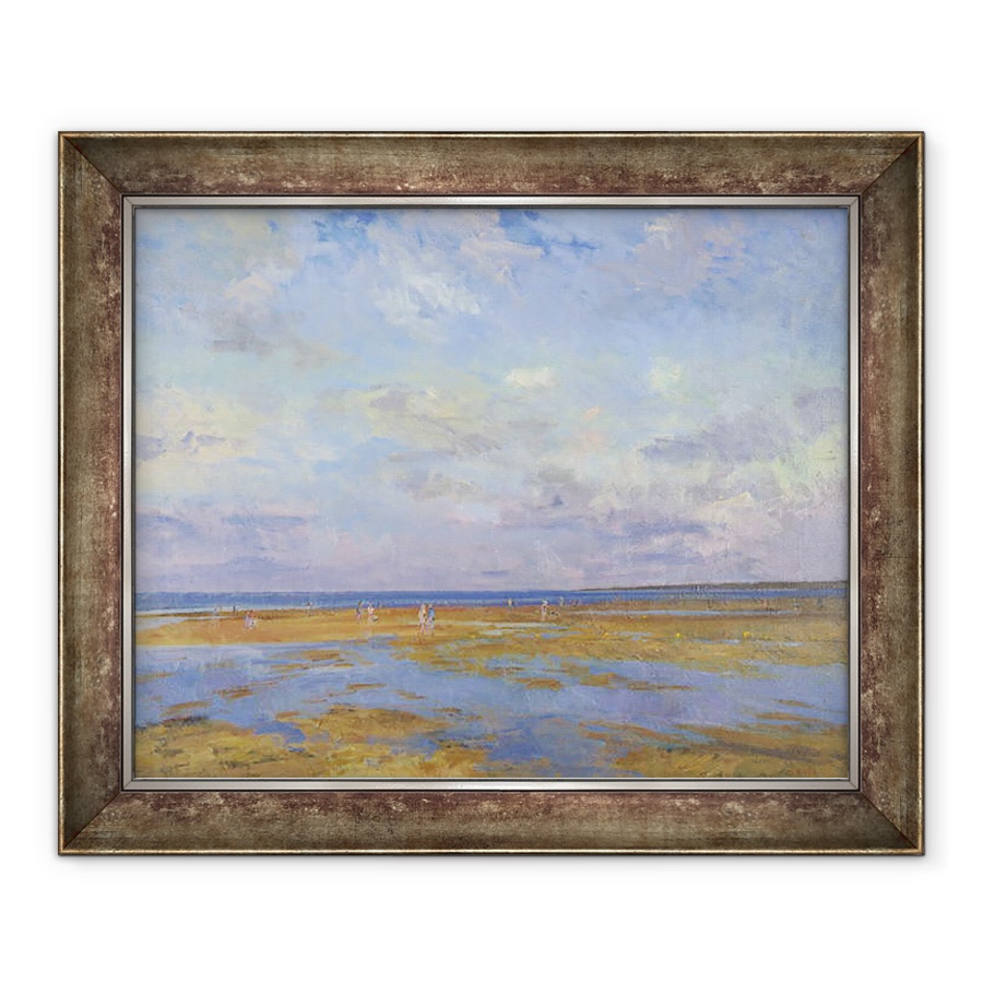 Tablou inramat - Christopher Glanville - Plaja Brittany, 50 x 60 cm