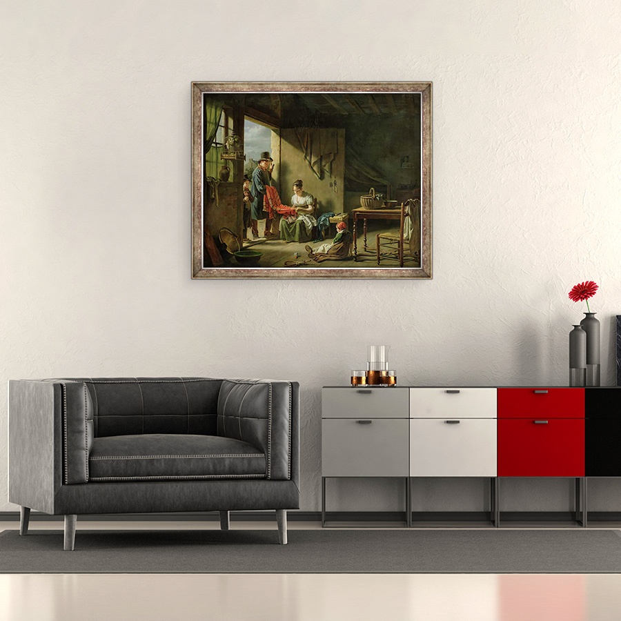 Tablou înrămat Pedlar de Martin Drolling 50x60 cm