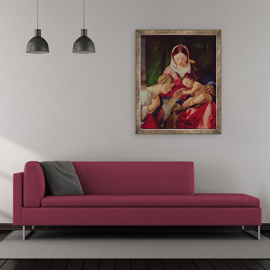 Tablou decorativ înrămat: Lorenzo Lotto – Căsătoria mistică
