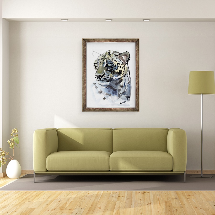 Tablou decorativ Leopard V înrămat 70x90 cm
