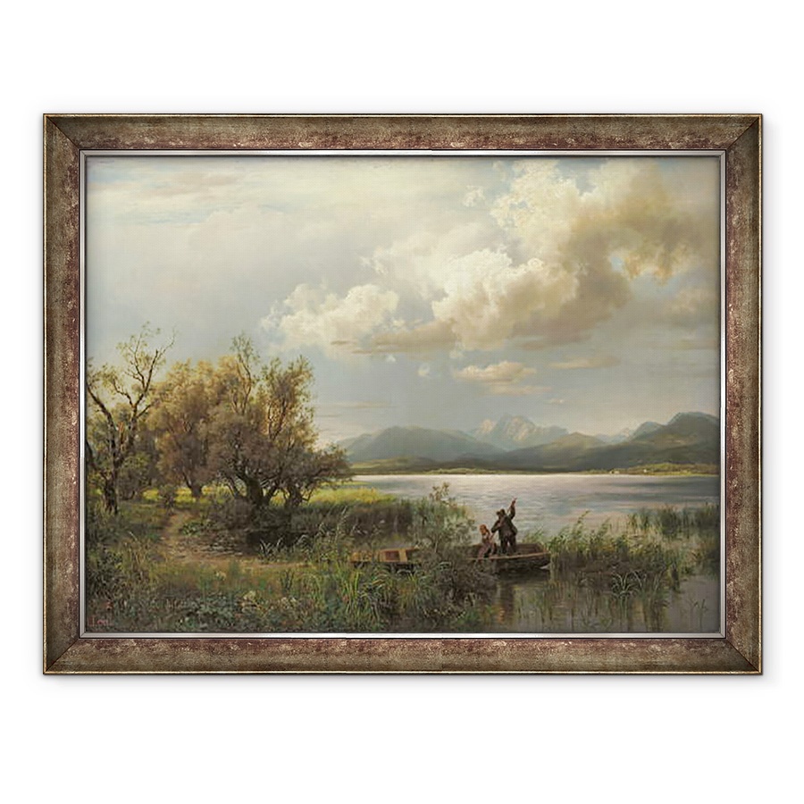 Tablou înrămat Leu Peisaj Bavaria 60x80 cm