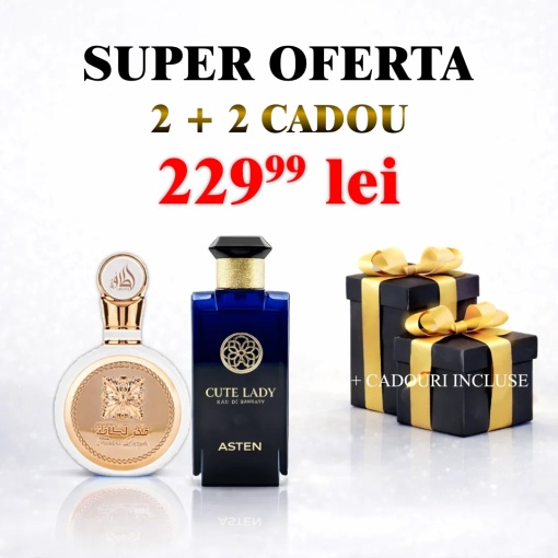 Pachet Lattafa Fakhar Woman+ Cute Lady+ 2 parfumuri cadou