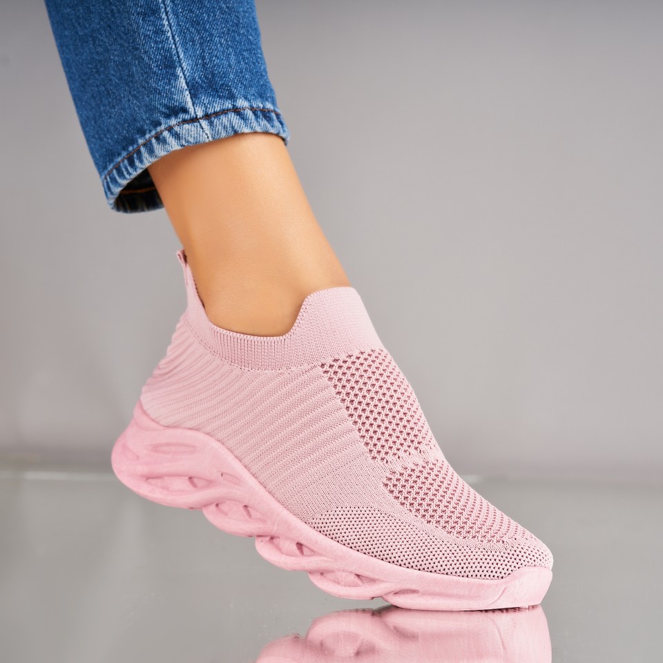 Adidasi Dama Roz din Textil Hira - Reverse.ro