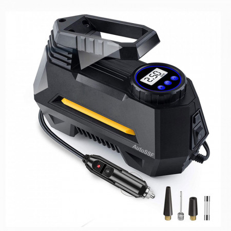 Compresor Auto 12V Dc-150 Psi, Putere nominala 120W, Manometru Digital ...