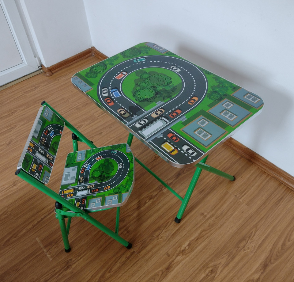Set masuta pliabila copii + scaunel verde