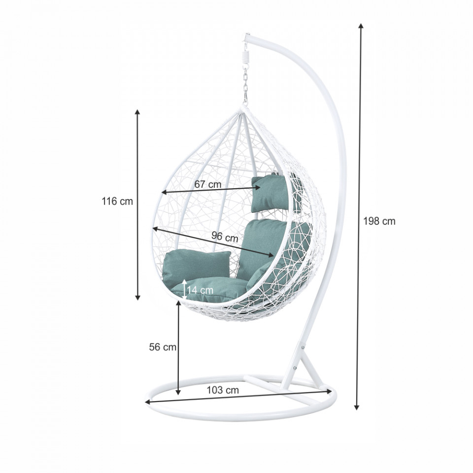 SCAGA603 - Scaun, fotoliu suspendat, balansoar gradina, terasa, balcon ...