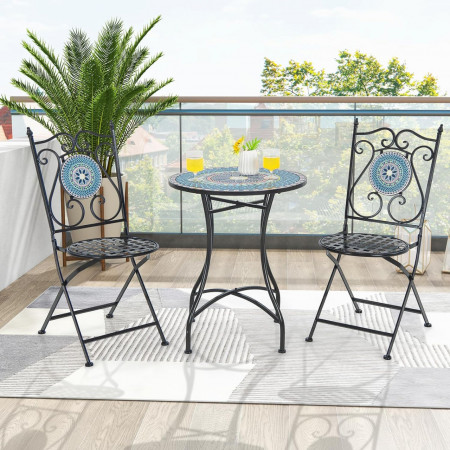 SEGAL204 - Set Masa si scaune pliante Mozaic gradina, terasa, balcon ...