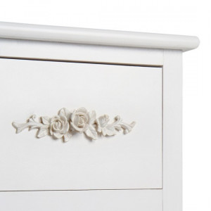 RAA2 - Rafturi albe - sertar si 2 cosuri model trandafiri