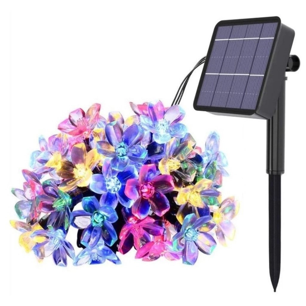Instalatie Solara SL009C,Instalatie cu Floare Sakura cu 50 Leduri ...