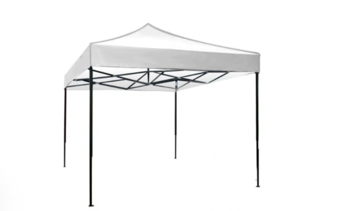 Cort Pavilion de Gradina, Cadru Alb, de 3 x 3 m, Pliabil