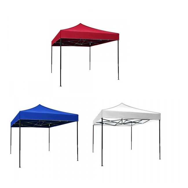 Cort Pavilion de Gradina, Cadru Alb, de 3 x 3 m, Pliabil