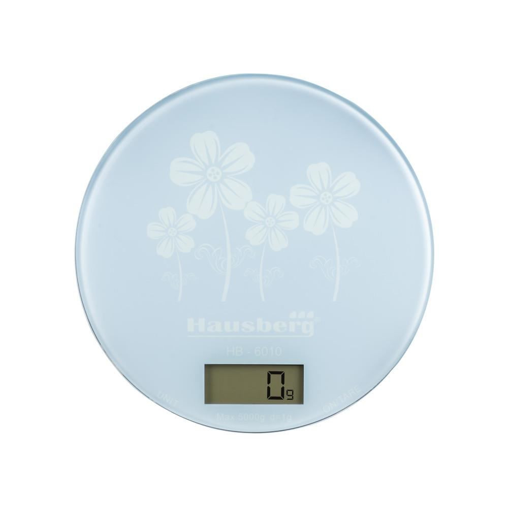 Cantar de bucatarie Hausberg HB-6010AB, 5kg Functie Tara, Oprire automata, Albastru