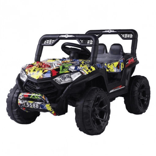 Masinuta Electrica de Teren cod 3308, Multicolora