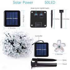 Instalatie Solara SL009C,Instalatie cu Floare Sakura cu 50 Leduri ...