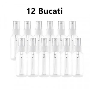 Set 12 Sticle, Recipient plastic cu pulverizator