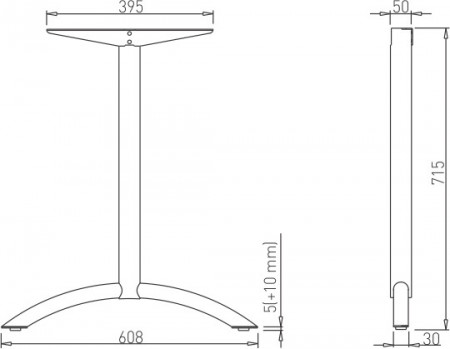 Picior birou Solo Arch sistem Solo