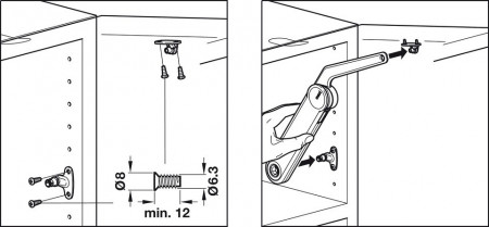 Sistem ridicare usa MAXI 373.69.412 Hafele
