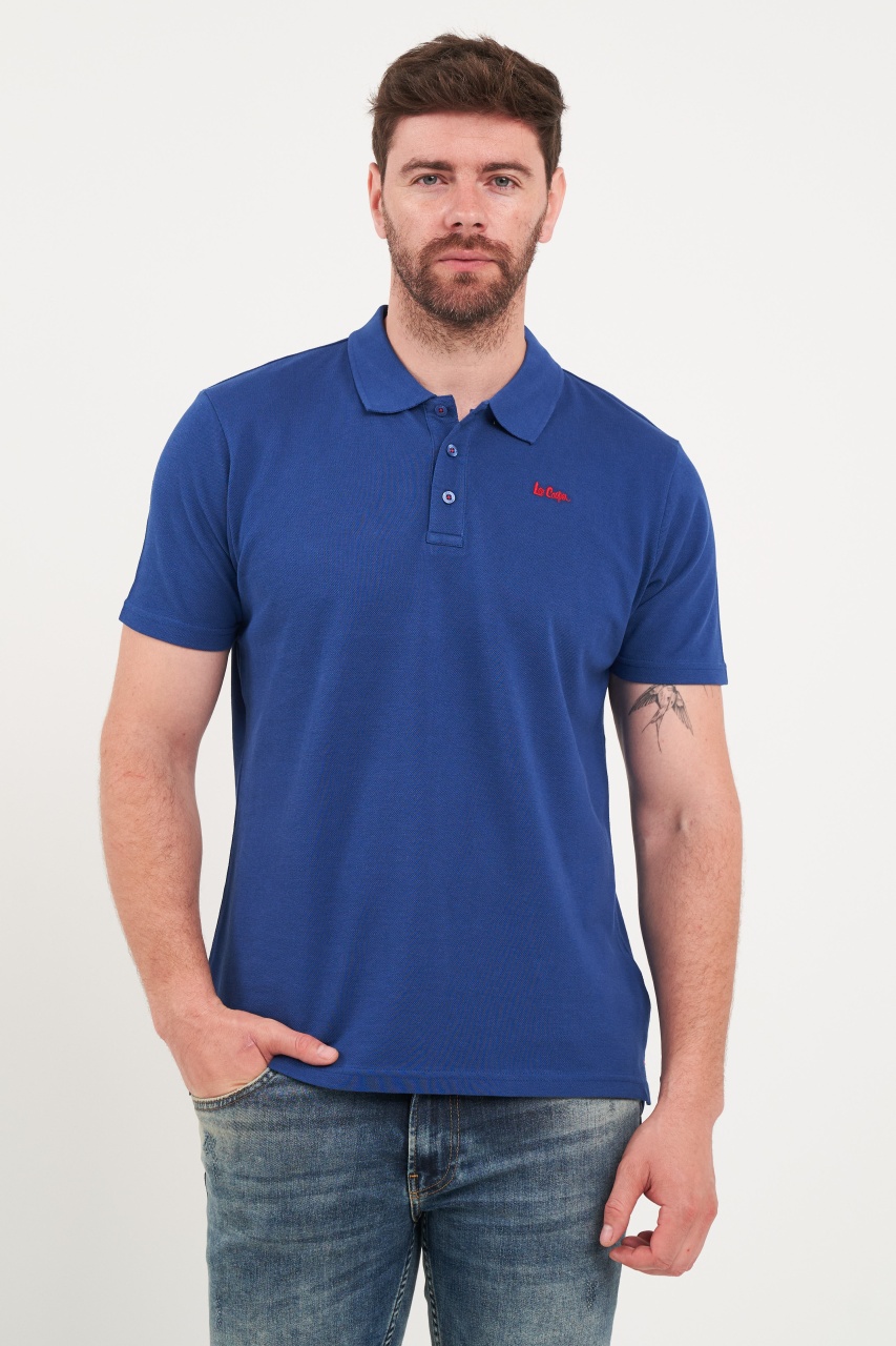 Lee Cooper - Tricou barbat polo de culoare uniforma