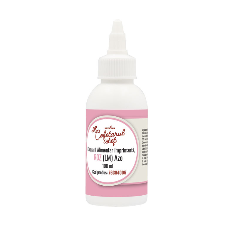 Colorant Alimentar Imprimanta Pasticcina 3.0 - Roz (LM) Azo, 100 ml