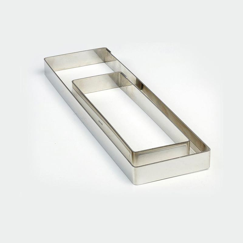 Rama Inox Dreptunghiulara Colturi Drepte 6x18xH2cm