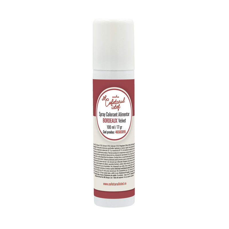SPRAY VELVET - Colorant Alimentar Bordeaux, 100 ml