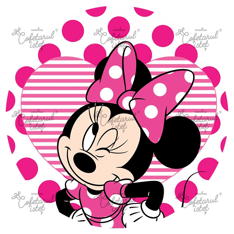 Vafa imprimata Minnie Mouse Model 1, Ø 20 cm - Cofetarul Istet