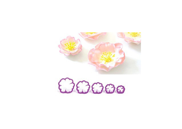 Floare de Maces - Decupatoare Plastic Ø 4 – 8 cm, Set 5 Buc