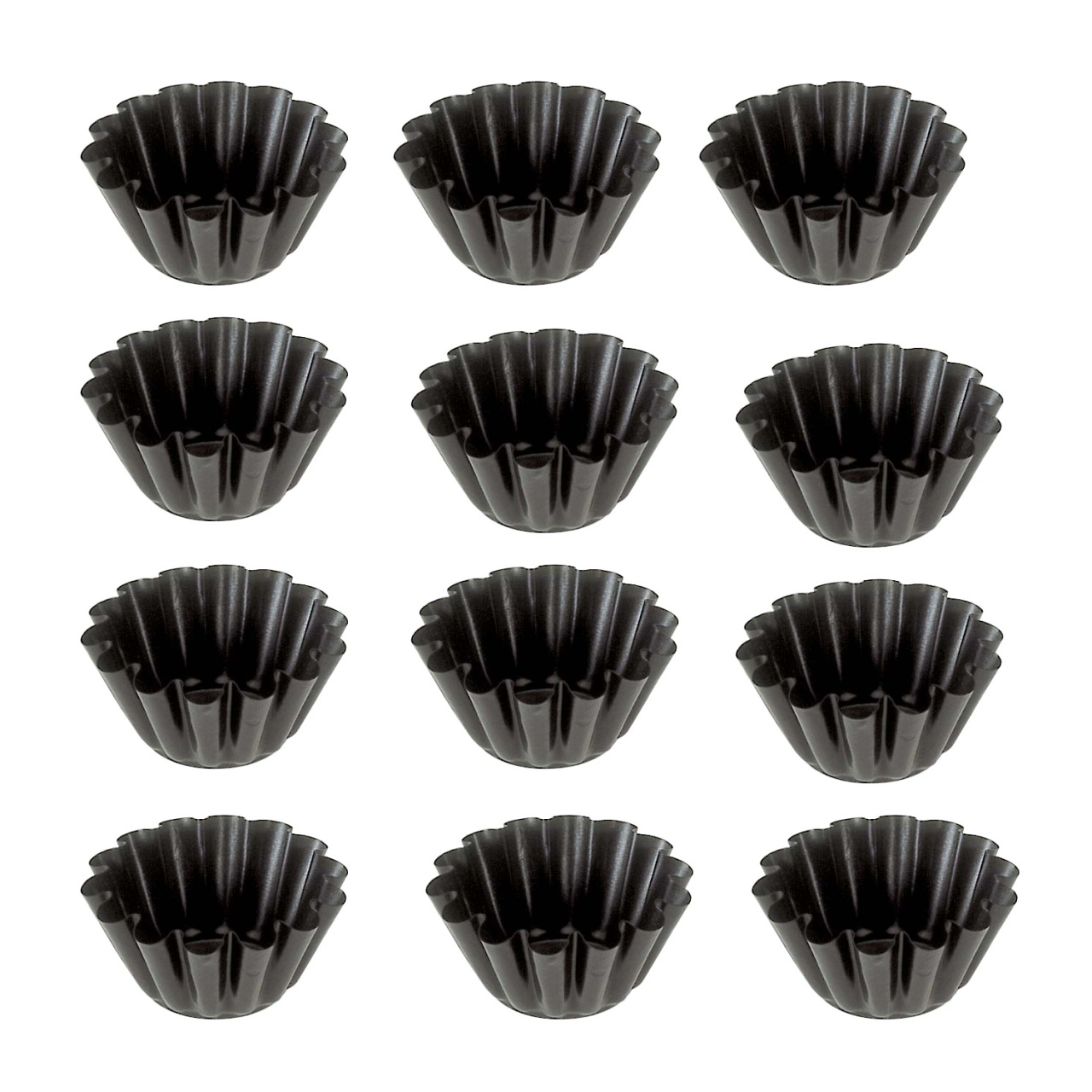 Forme Coacere Briose Margini Festonate, Ø 8 x H 4 cm, Otel Antiaderent ...