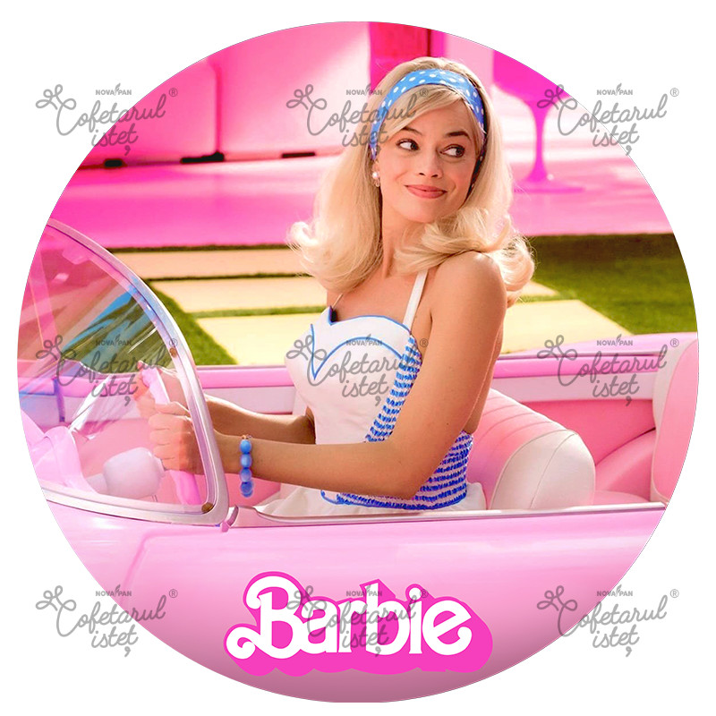 Vafa imprimata Barbie Model 1, Ø 20 cm - Cofetarul Istet