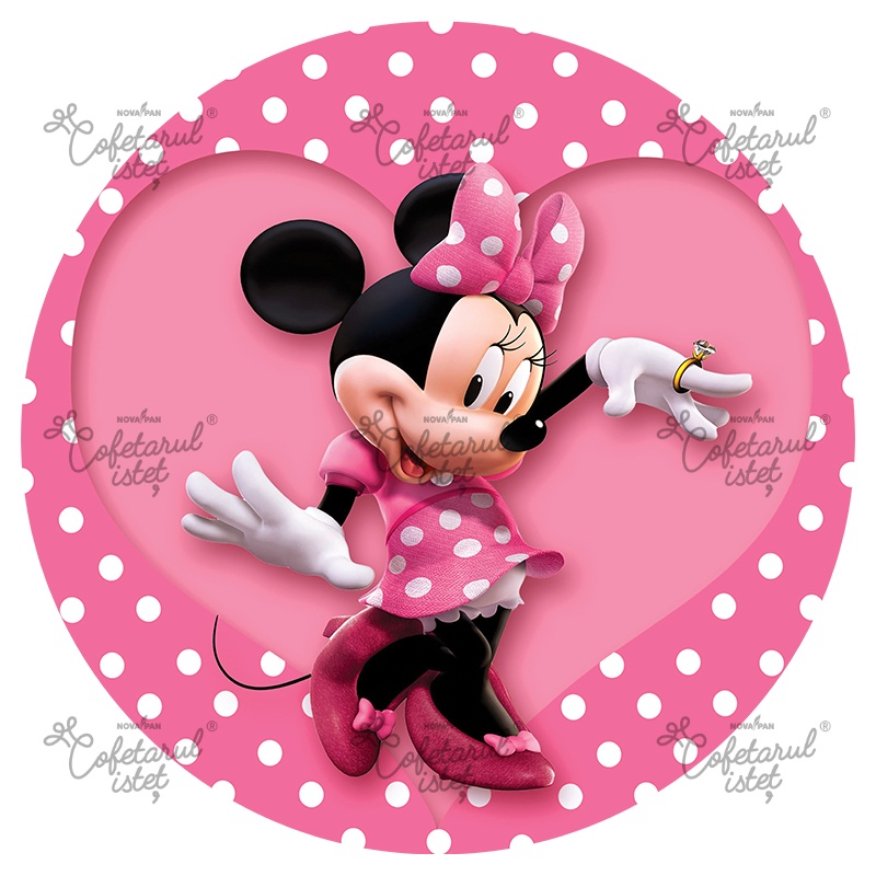 Vafa imprimata Minnie Mouse Model 2, Ø 20 cm - Cofetarul Istet