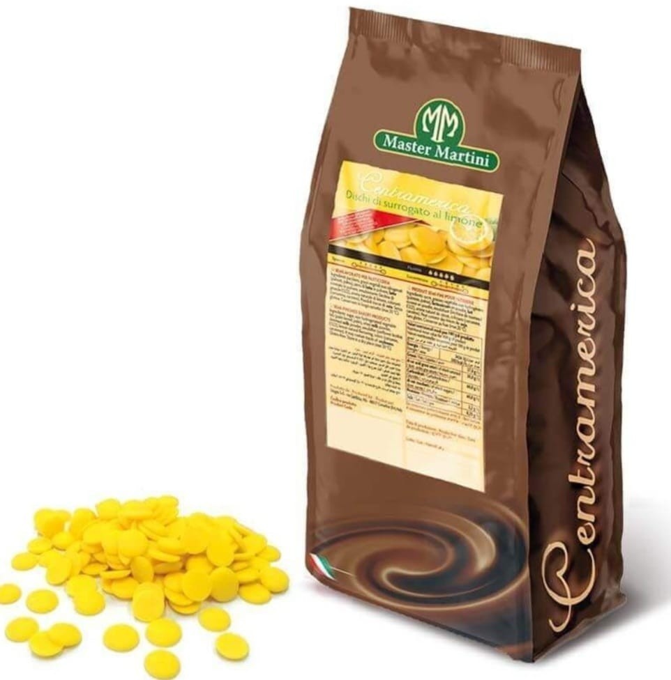 Ciocolata Alba cu Aroma Lamaie Dropsuri 20% Centramerica, 1 Kg