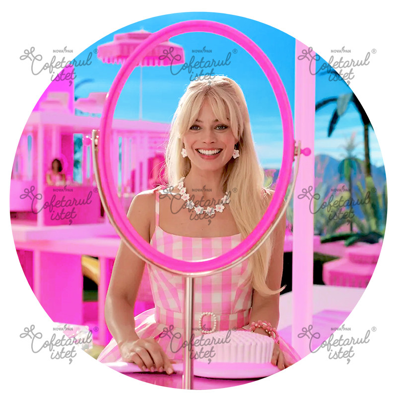 Vafa imprimata Barbie Model 3, Ø 20 cm - Cofetarul Istet